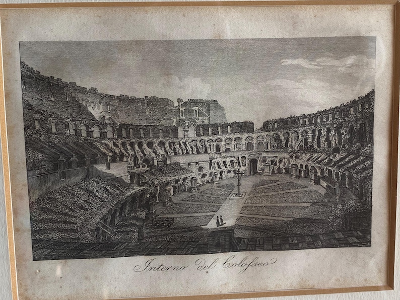 Roman Colosseum Antique 18th Century Certificate of Warranty Stunning ...
