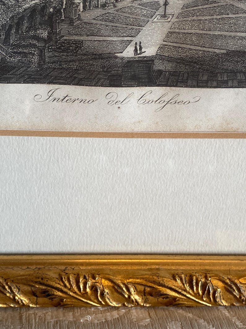 Roman Colosseum Antique 18th Century Certificate of Warranty Stunning ...