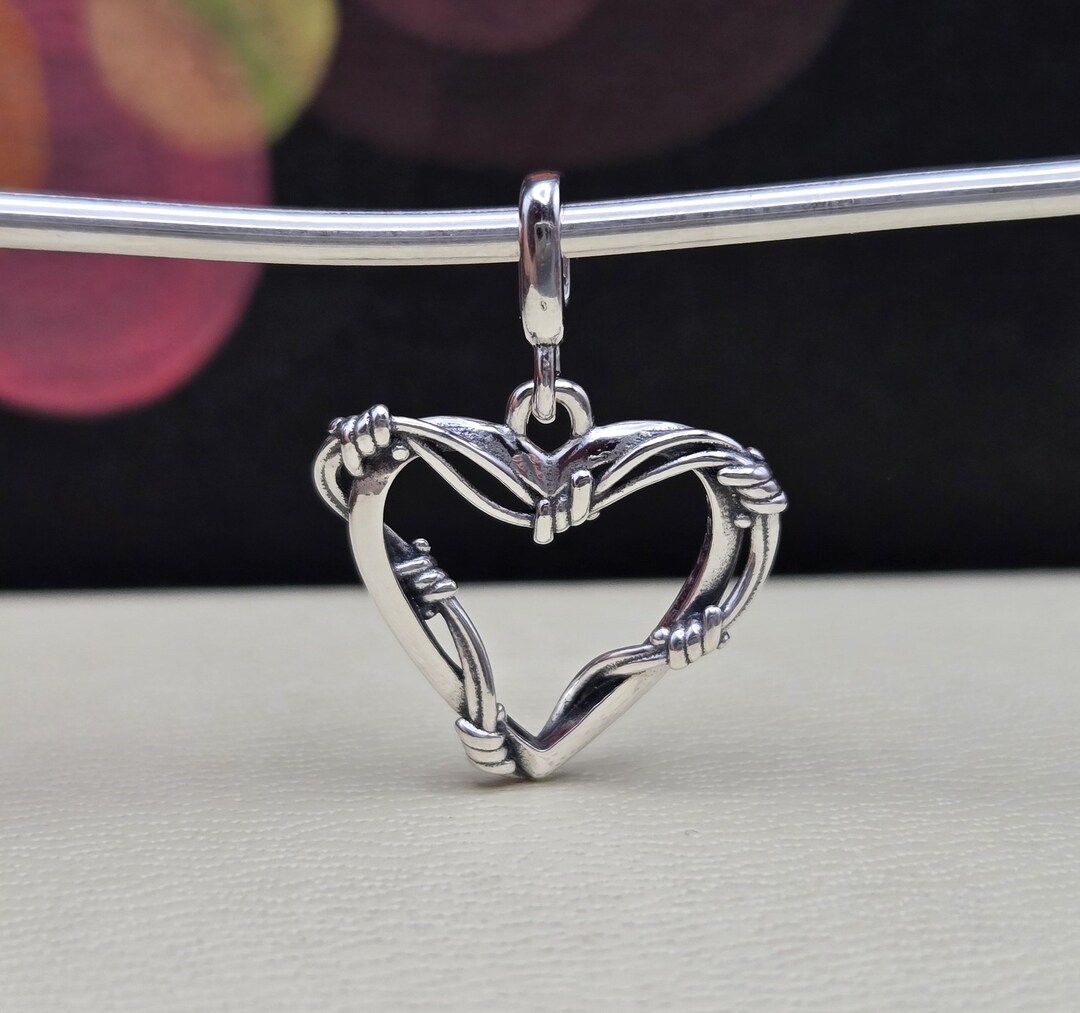 New ME Wire Heart Medallion , Authentic Charm for Pandora Bracelet ...