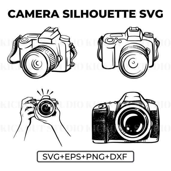 Camera Svg Bundle Camera Outline Svg Camera Silhouette Svg - Etsy UK