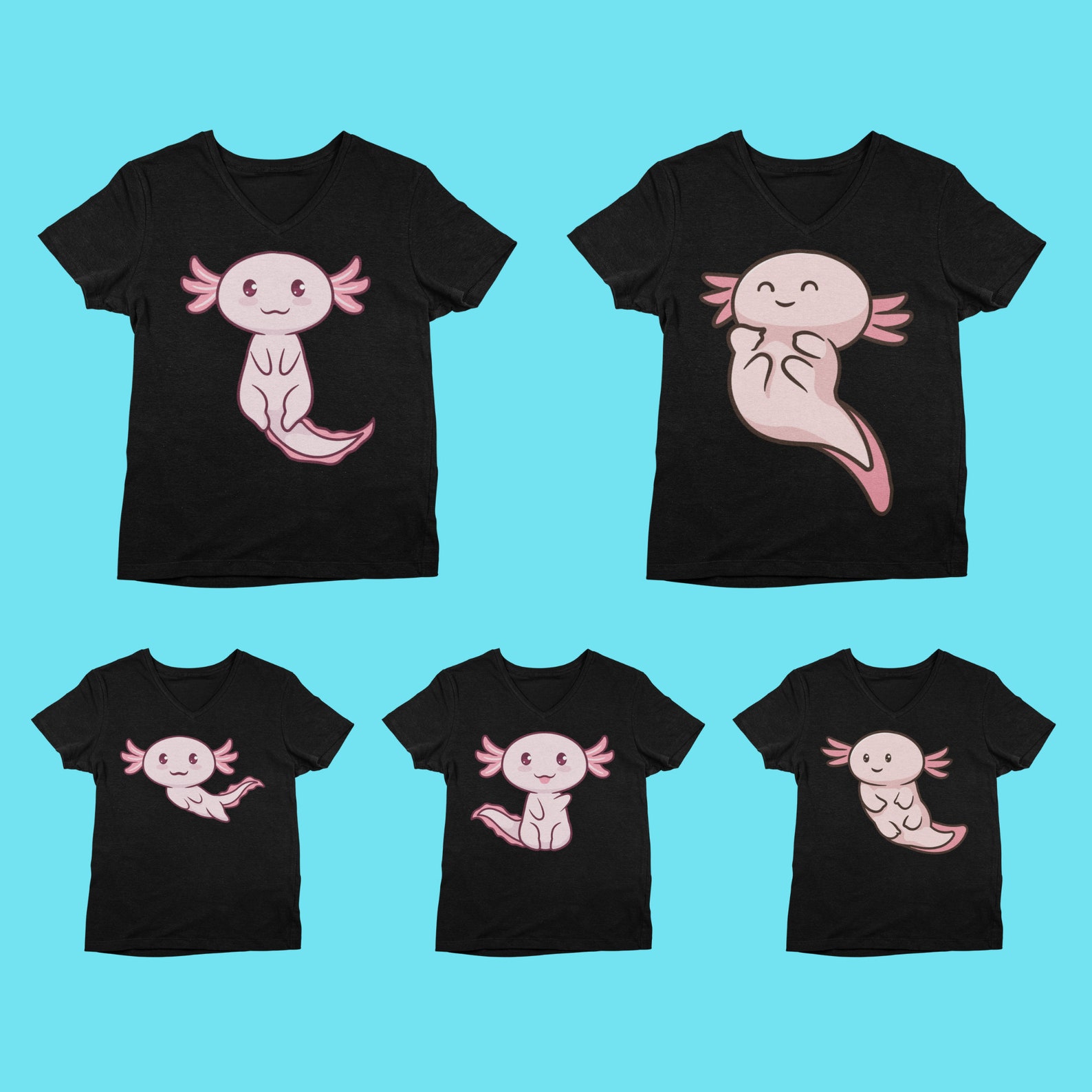 Axolotl Svg 10 Cute Axolotl Designs Axolotl Cut File Etsy