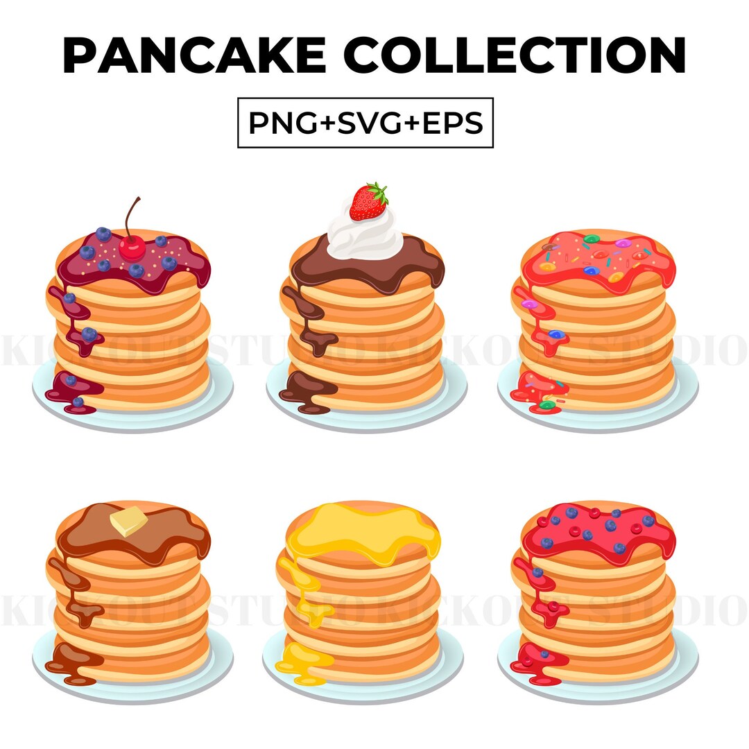 Pankcake svg clipart Pancake png Pancake collection honey or syrup ...