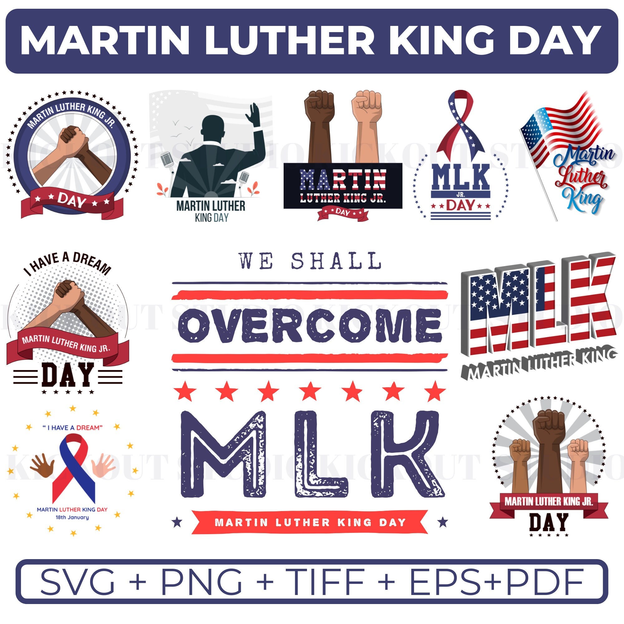 MLK Day Svg Bundle Martin Luther King Jr. Day Designs MLK Quotes I've a ...