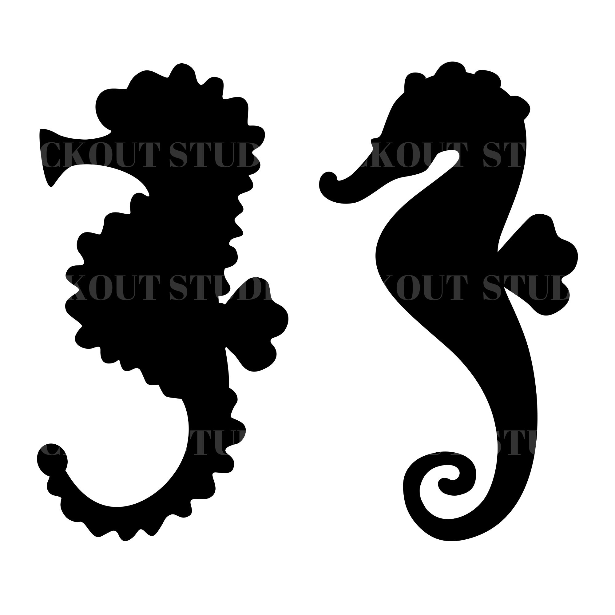 Silueta de caballito de mar / Seahorse svg / Seahorse clipart - Etsy México