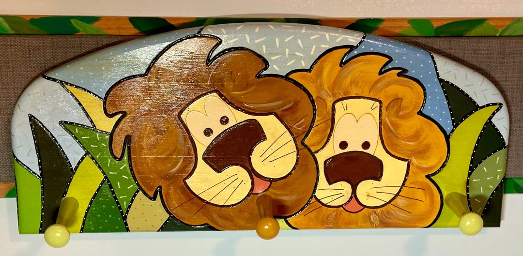 Lions Peg Holder, Lion Shelf, Nursery Decor, Nursery, Children's Room ...