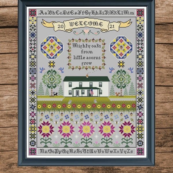 Cross Stitch Sampler - Etsy