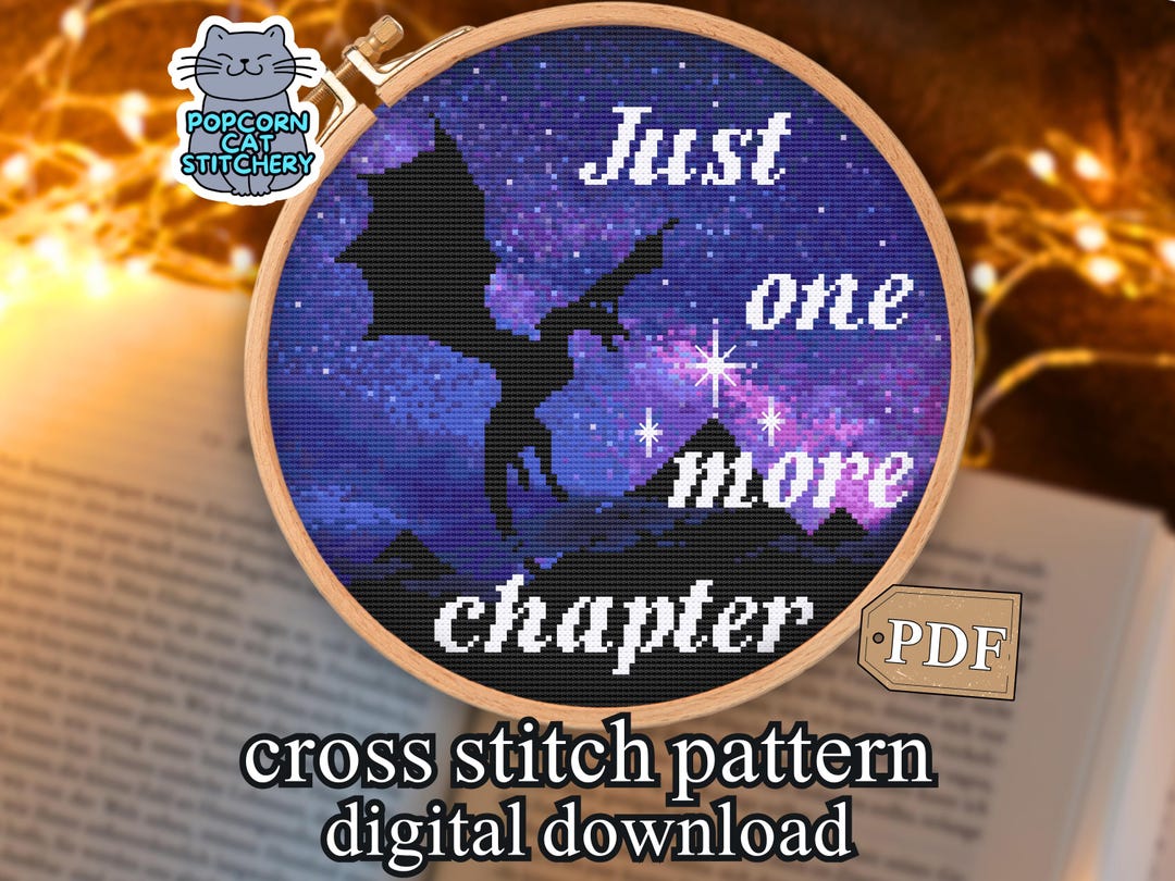 ACOTAR Fourth Wing Dragon Cross Stitch Pattern | Just One More Chapter ...