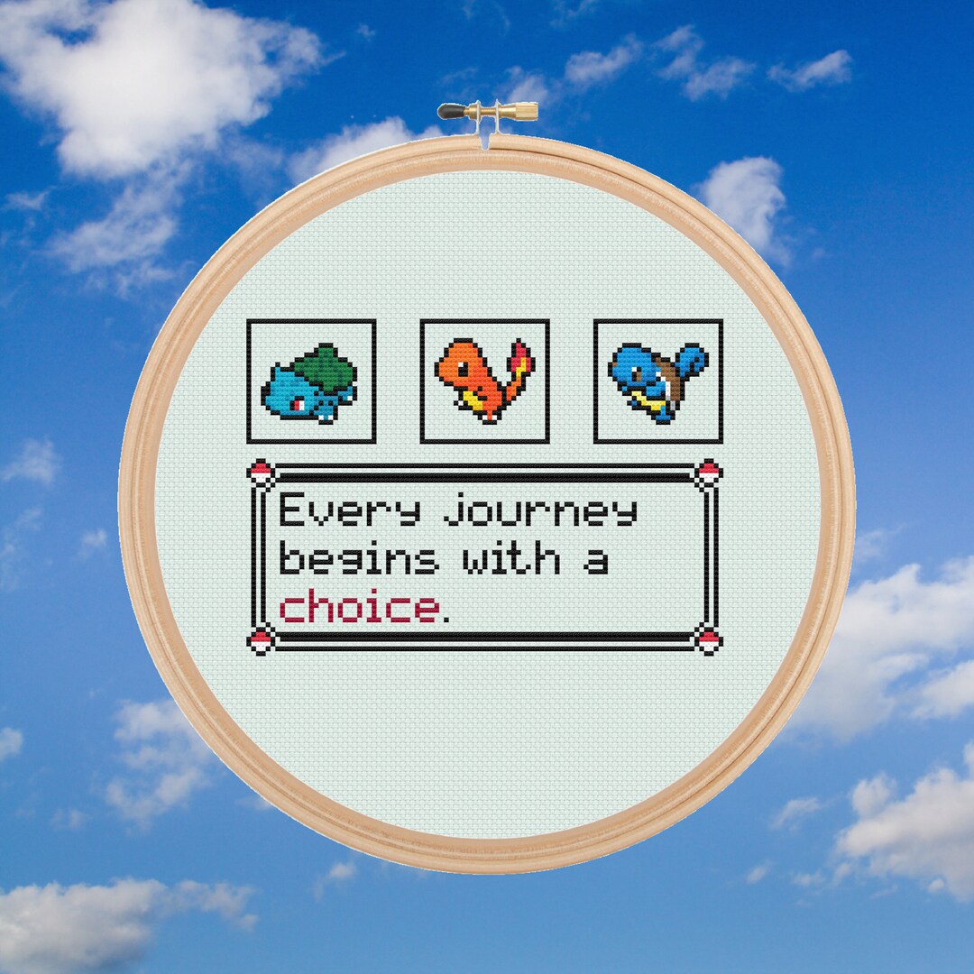 Pokemon V3 Starter Cross Stitch Pattern, First Gen Pokemon, Professor ...