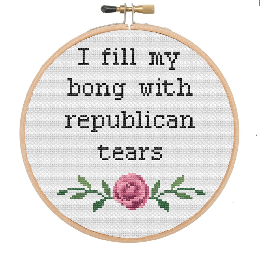 Funny Weed Marijuana Cross Stitch Pattern, Stoner Snarky Subversive ...