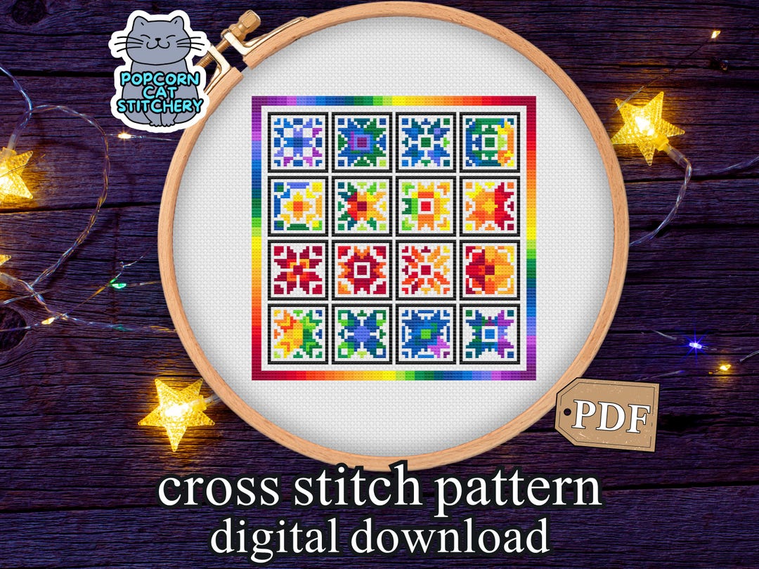 Temperature Quilt Cross Stitch Pattern: Daily Weather Tracker (PDF ...