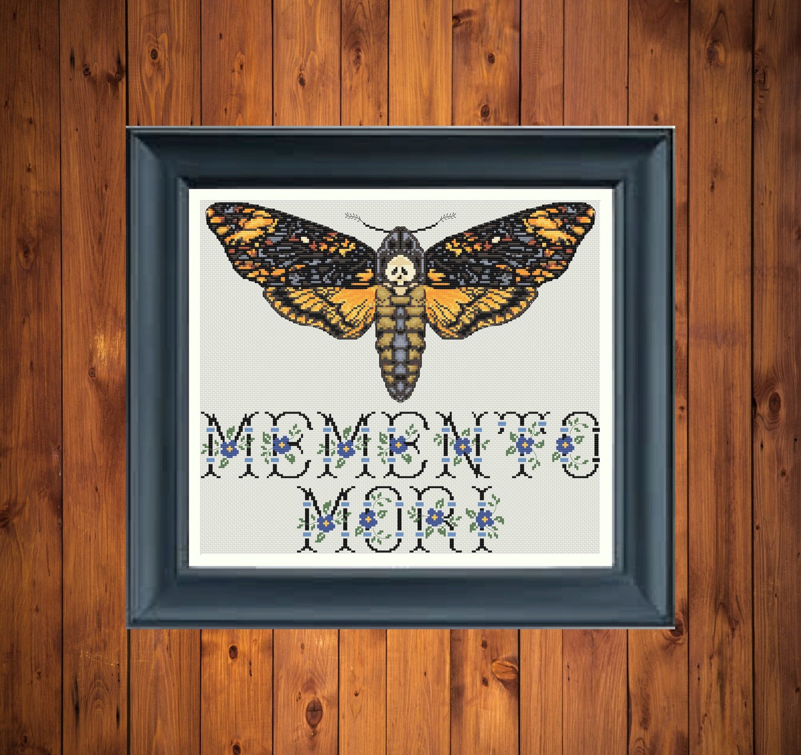 Gothic Death's Head Moth Cross Stitch Pattern Emo Skull - Etsy