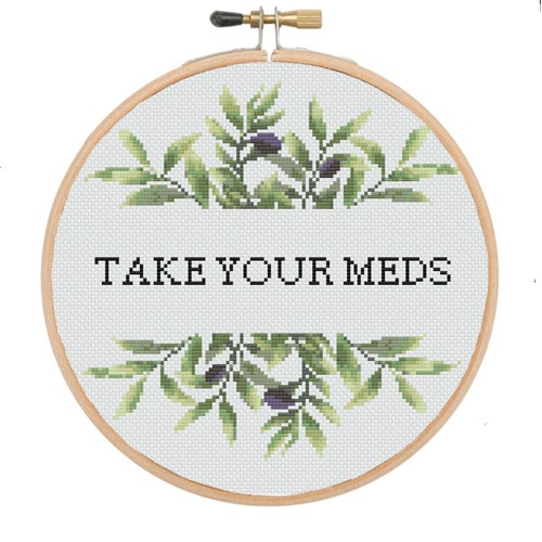 Mental Health Quote Cross Stitch Pattern. Therapy Cross | Etsy