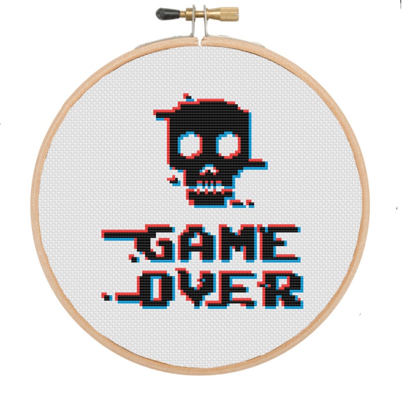 8 Bit Cross Stitch - Etsy