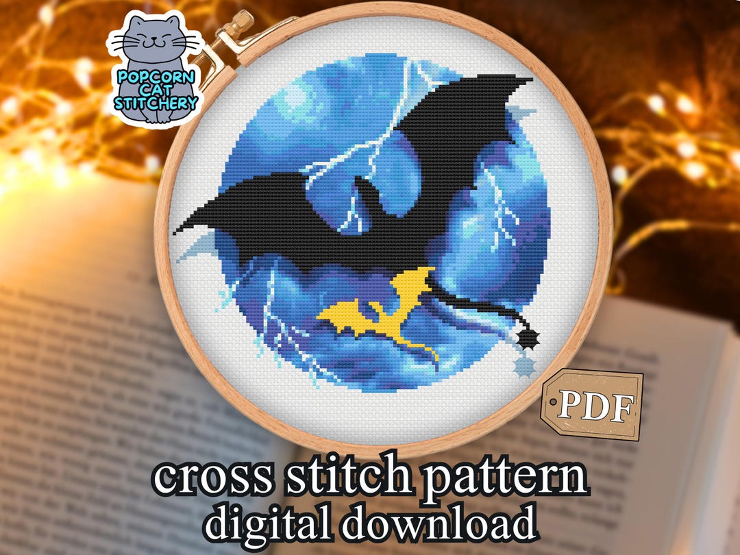 Fourth Wing Dragon Cross Stitch Pattern PDF – Empyrean Tairn & Andara ...