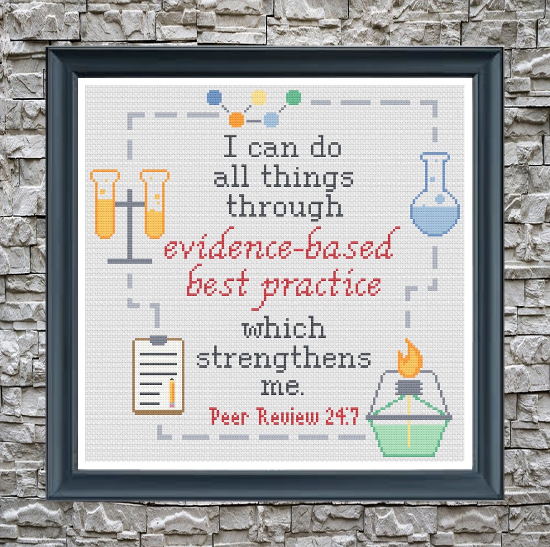 Science Cross Stitch Pattern, Funny Cross Stitch PDF, Peer Review Cross ...