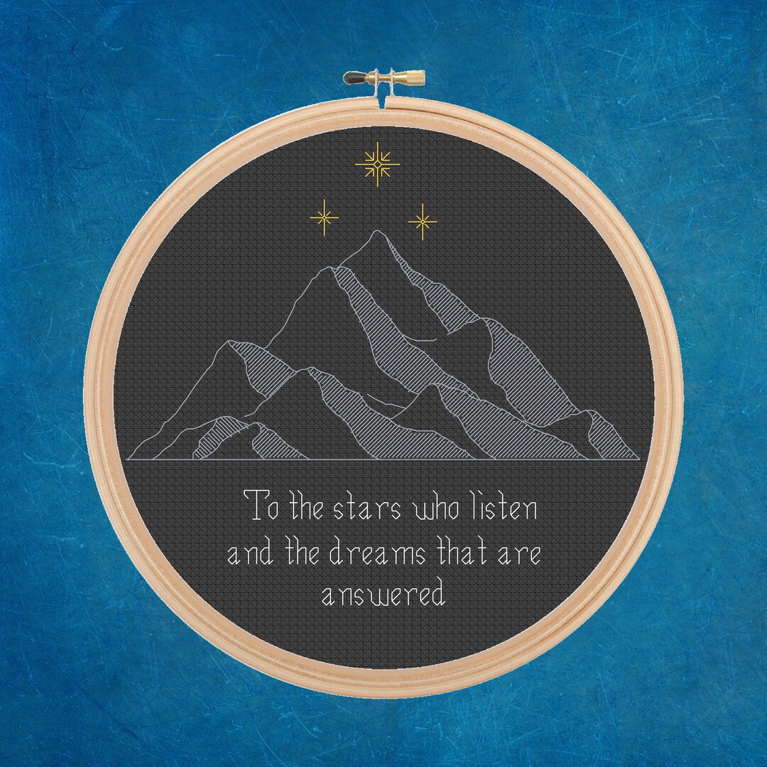 ACOTAR Cross Stitch Pattern, Embroidery Pattern, Sarah J Maas Gift for ...