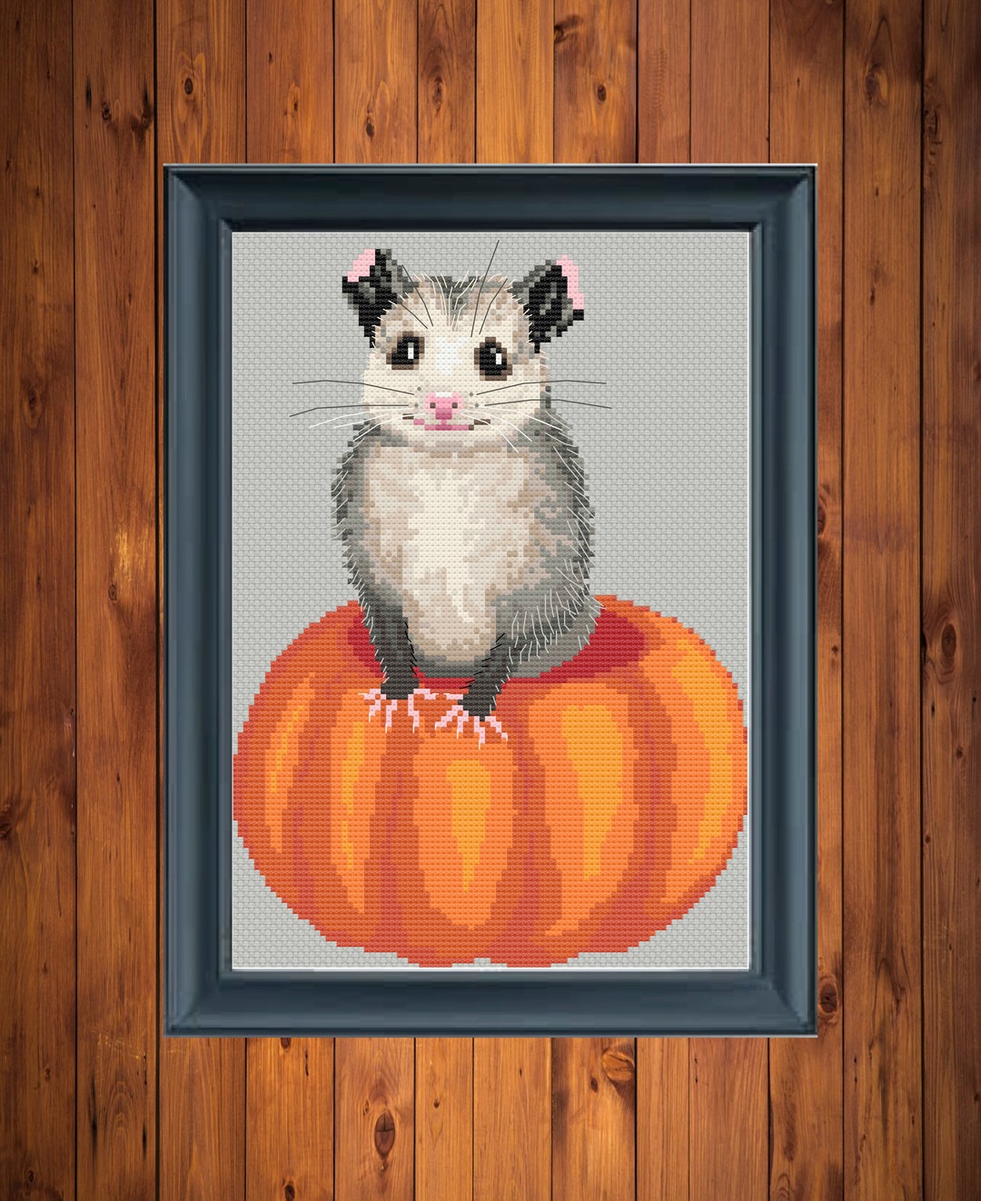 Pumpkin Opossum Cross Stitch Pattern PDF – Cute Halloween Animal ...