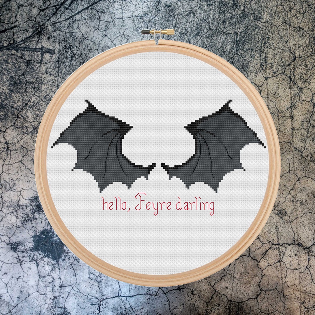 ACOTAR Cross Stitch Pattern, ACOMAF, Hello Feyre Darling, Sarah J Maas ...