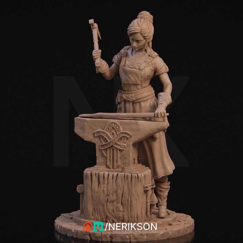 Lara the Blacksmith With Anvil - Nerikson - Etsy