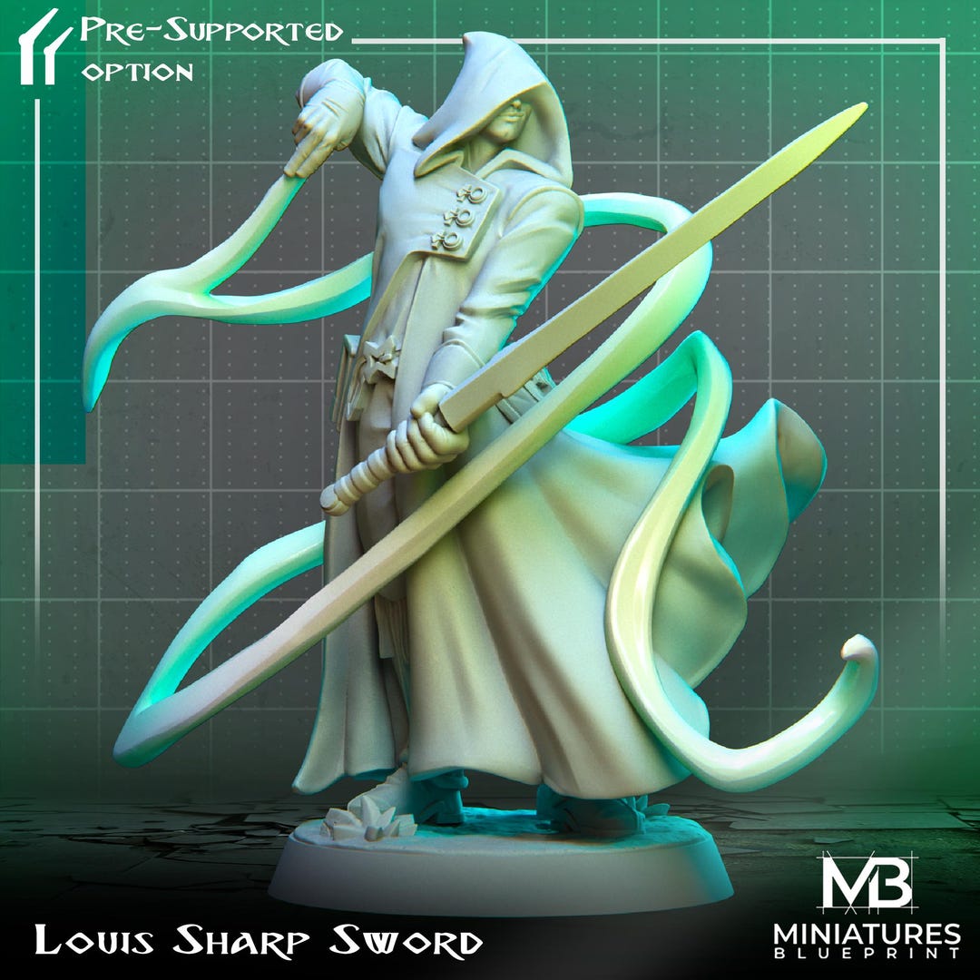 Louis Sharp Sword - Miniatures Blueprint - Etsy