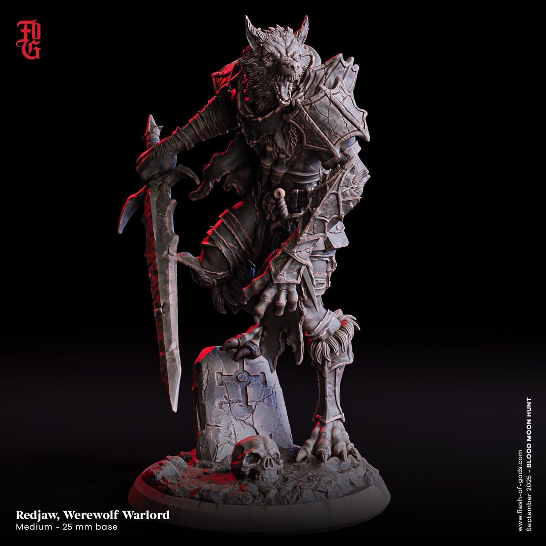 Redjaw, Werewolf Warlord - Flesh of Gods - Etsy