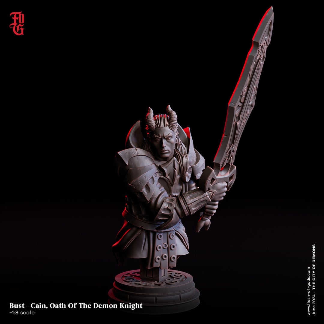 Cain, Oath of the Demon Knight Bust Flesh of Gods - Etsy