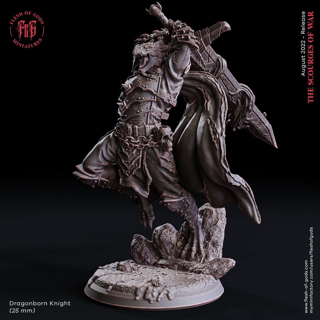 Dragonborn Knight - Flesh of Gods - Etsy