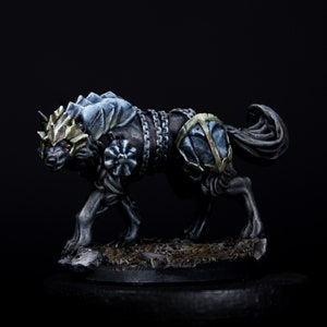 Shadow General and Armored Dire Wolf - Flesh of Gods - Etsy