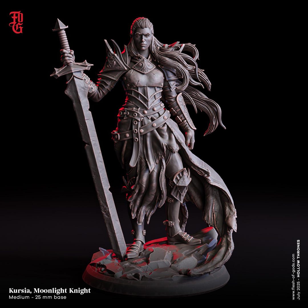 Kursia, Moonlight Knight - Flesh of Gods - Etsy