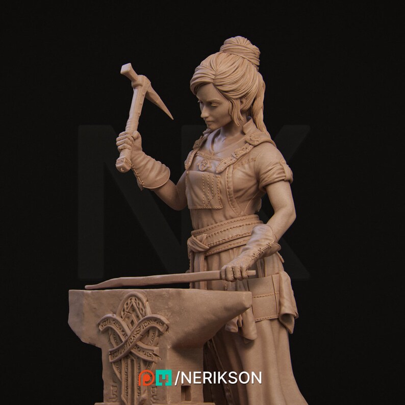 Lara the Blacksmith With Anvil - Nerikson - Etsy