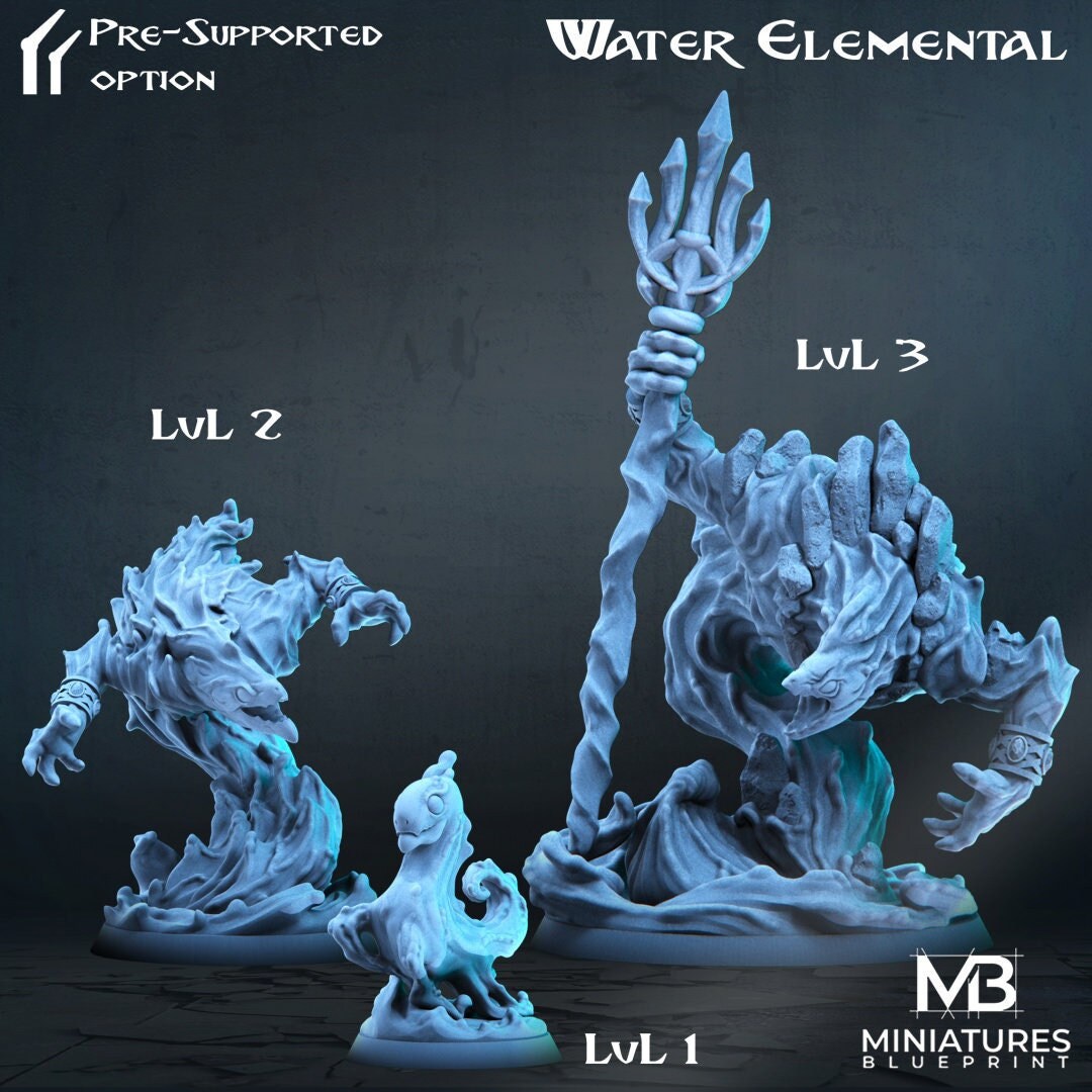 Water Elementals - Miniatures Blueprint - Etsy
