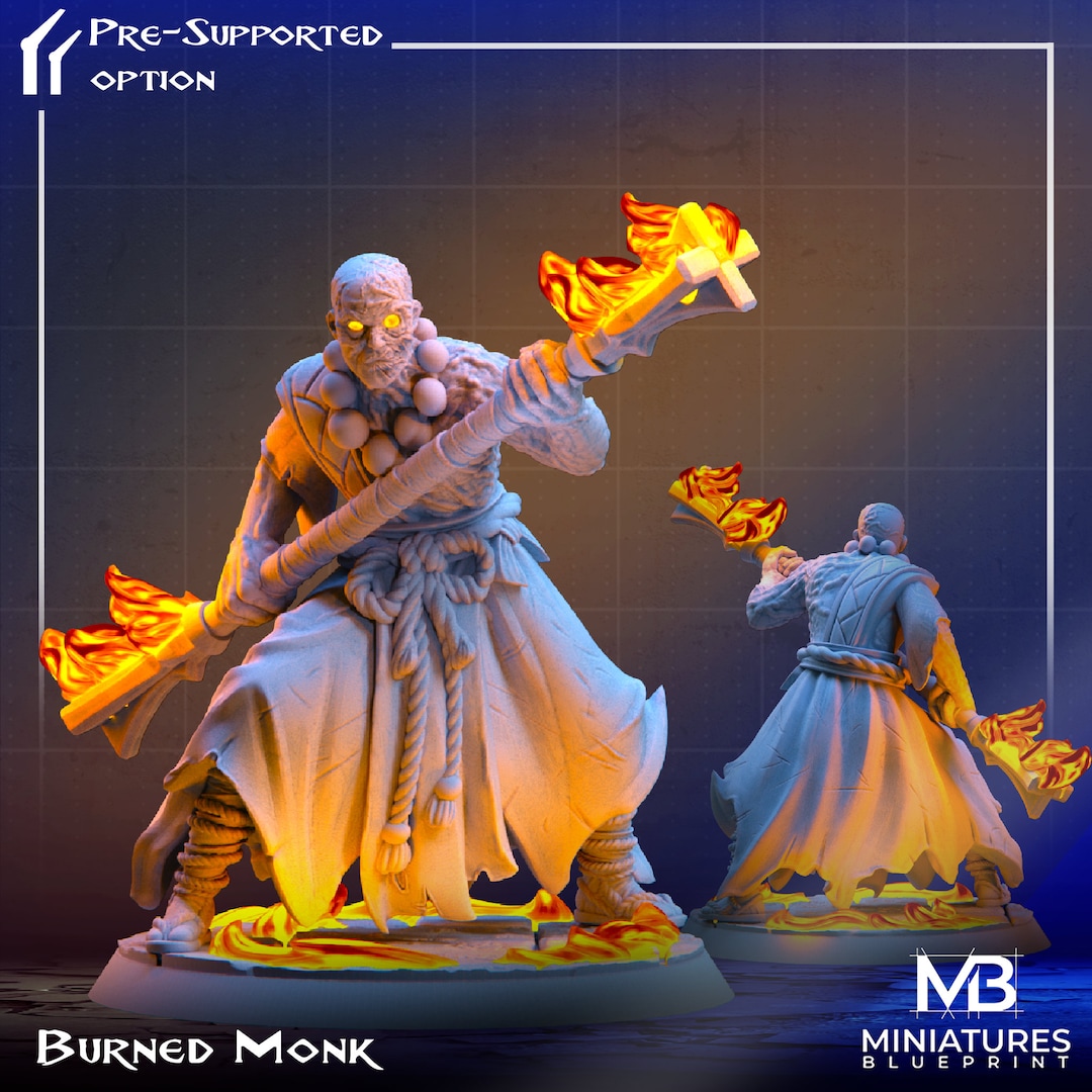 Burned Monk Miniatures Blueprint - Etsy
