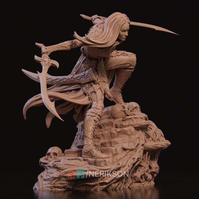Lierin the Dark Elf Fighter - Nerikson - Etsy