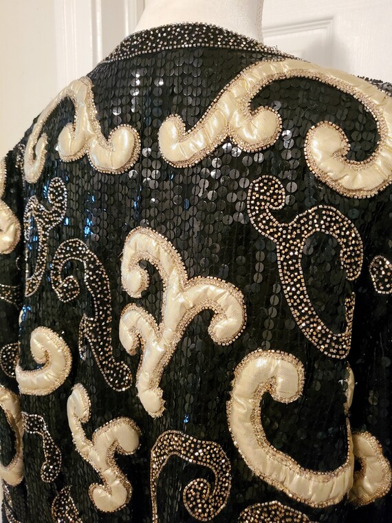 Vintage Sequin & Beaded Quilted Jacket - Gem