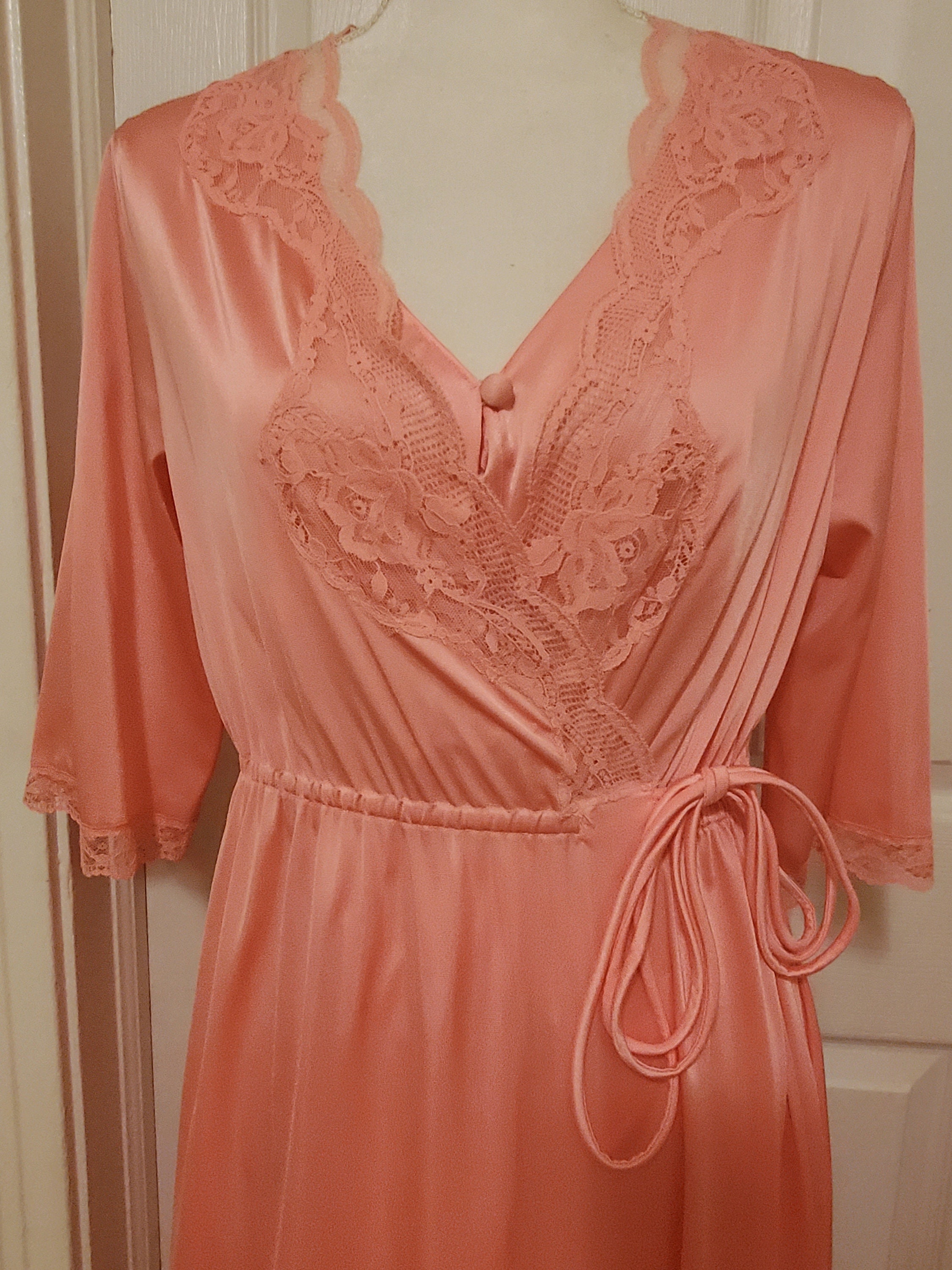 Vintage Shadowline Gown & Robe 2pc Set - Etsy