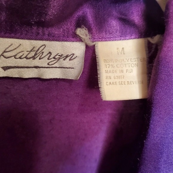 Vintage Royal Purple Robe Kimono - Etsy