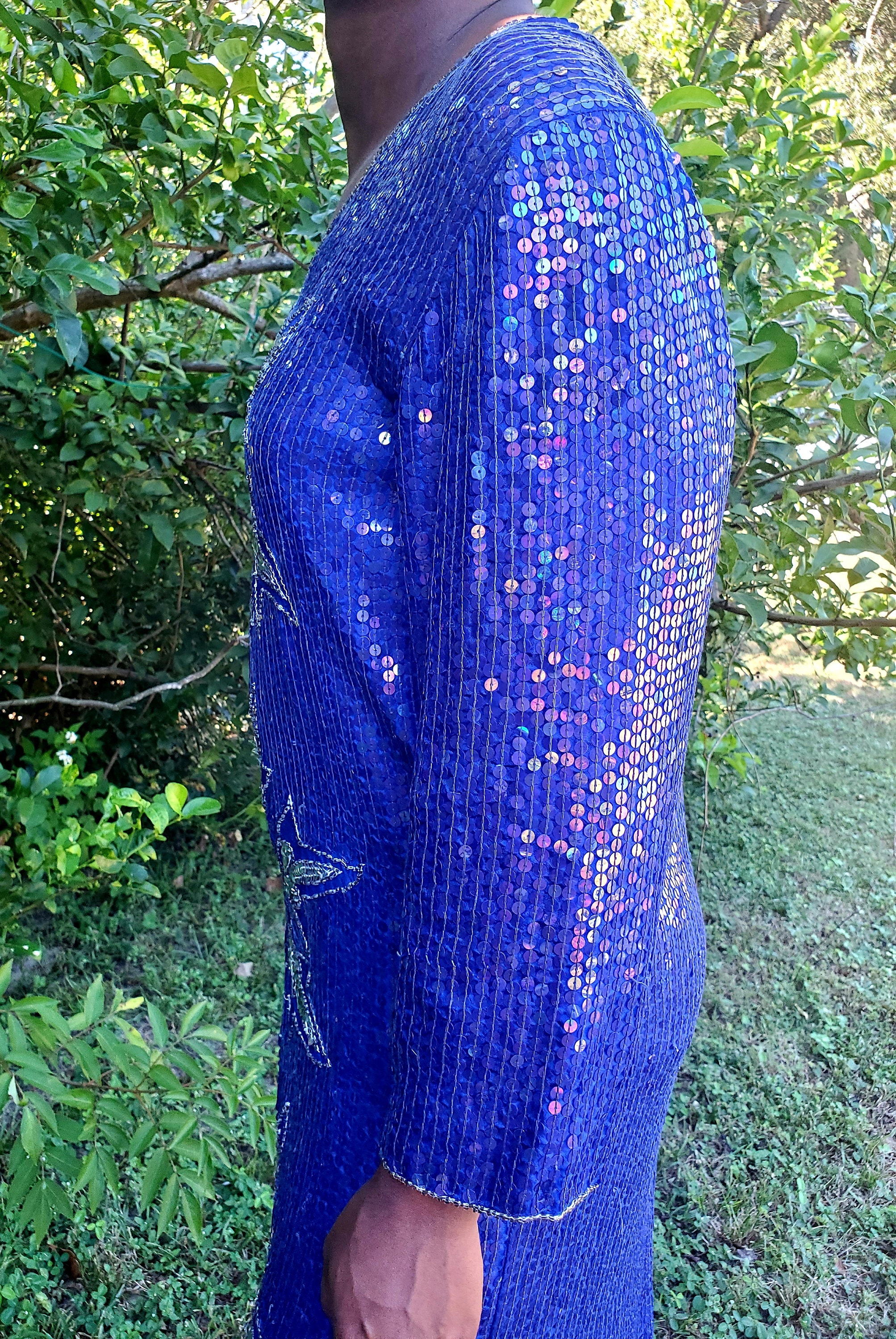 70's Sequin Disco Party Dress - Etsy