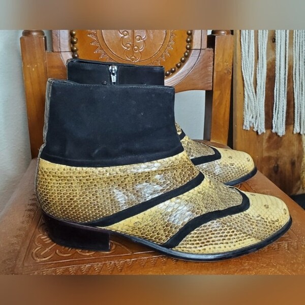 Snake Skin Boots - Etsy