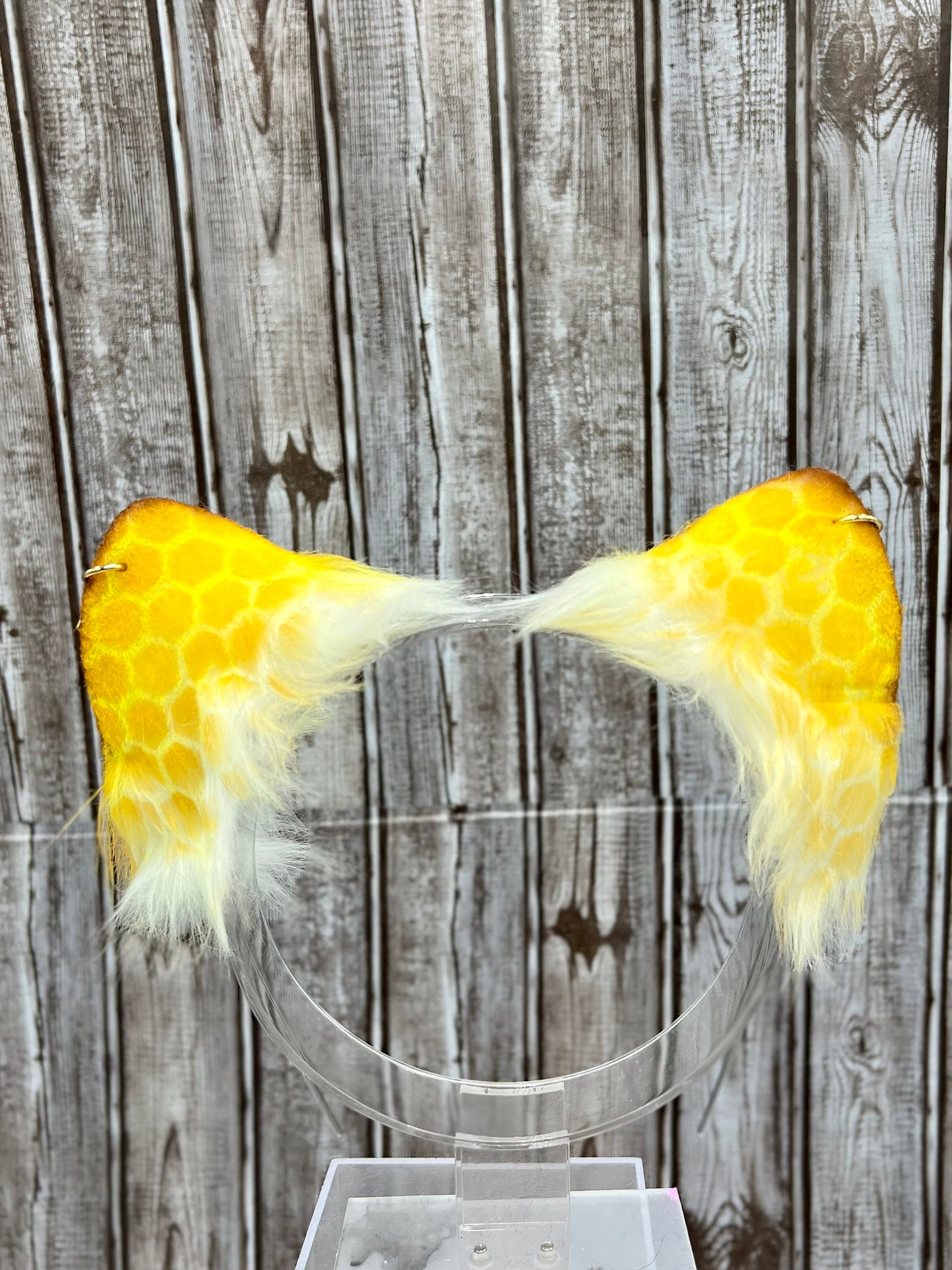 Honeycomb Cat Ears With Detachable Bows Yellow Gold Honey Bee - Etsy