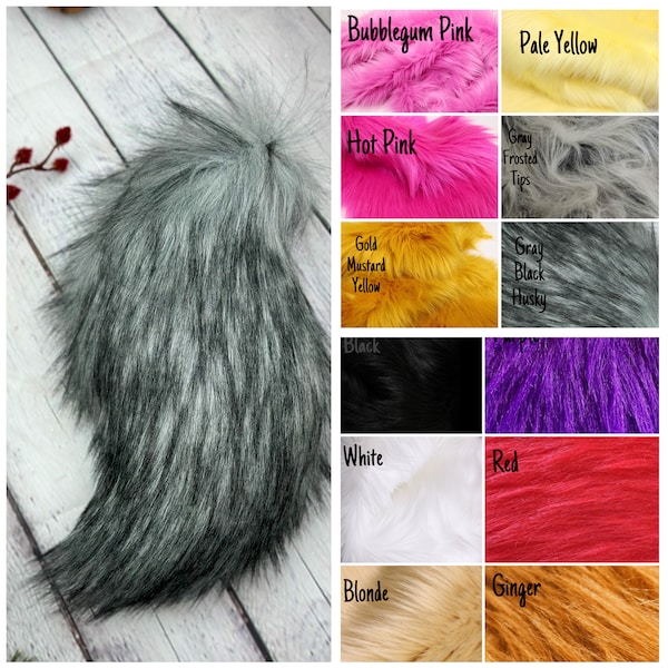 Small Wolf Tail Faux Fur - Etsy