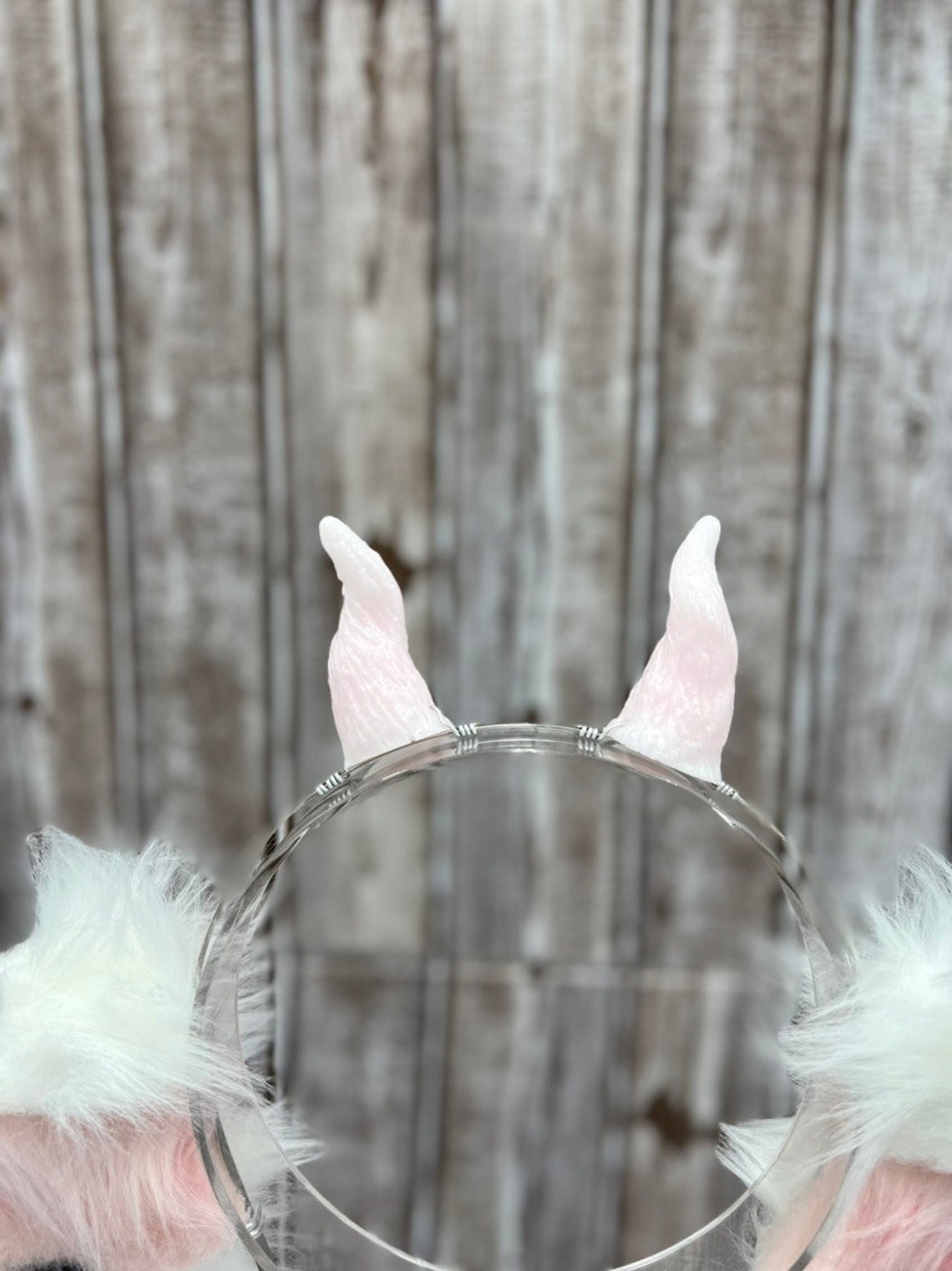Fluffy Cow Ears With Horns Faux Fur Cow Cosplay Costume Ears - Etsy