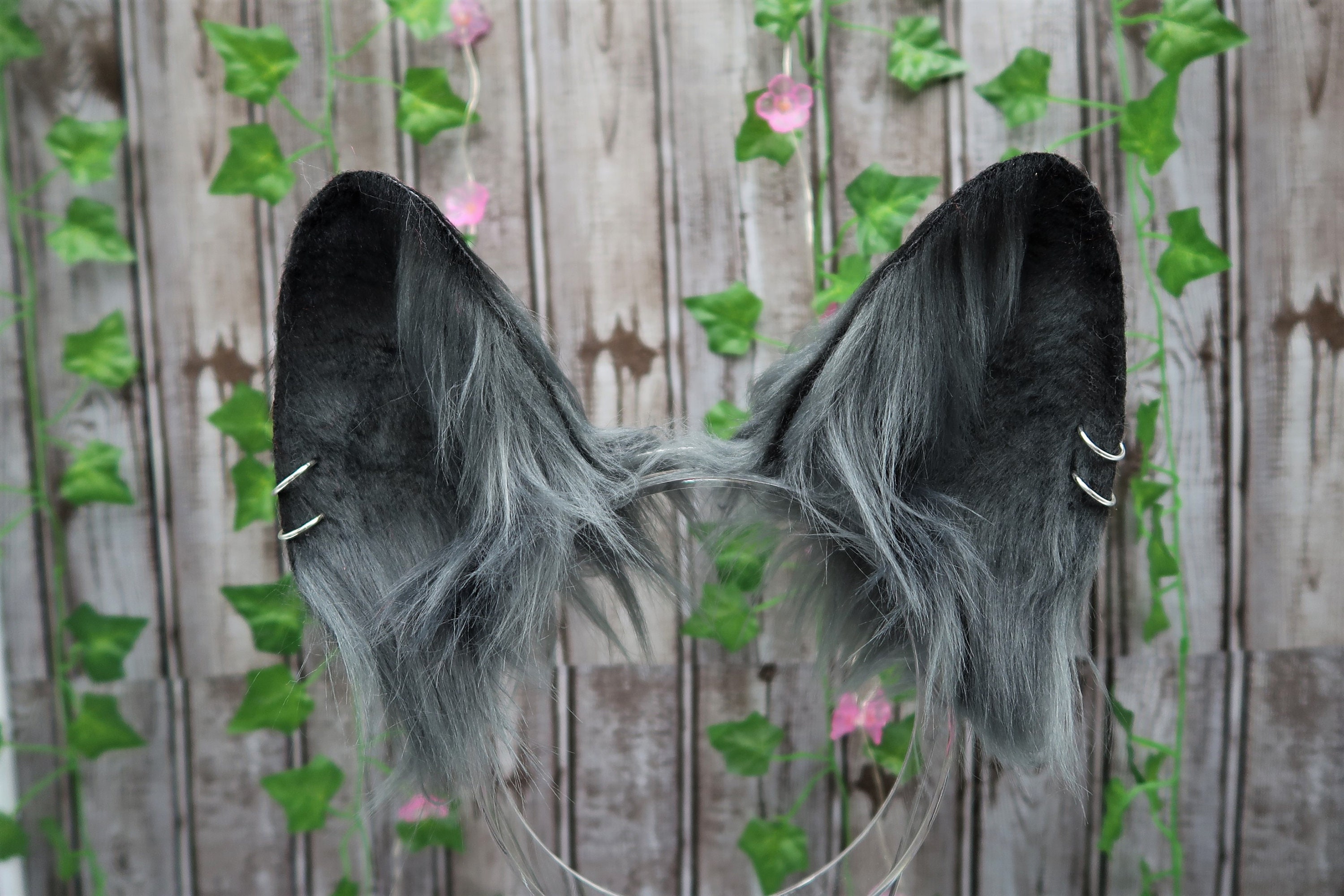 Dark Gray Faux Fur Puppy Ear Headband: Cosplay Dog Ears - Etsy