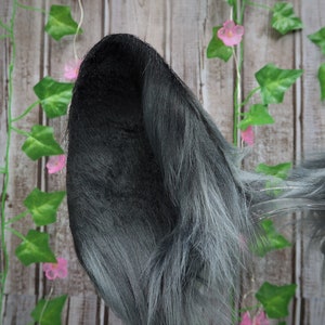 Dark Gray Faux Fur Puppy Ear Headband: Cosplay Dog Ears - Etsy
