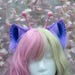 Alien Cat Ears Headband: Light Purple & Pink Kemonomimi With UV Antenna ...