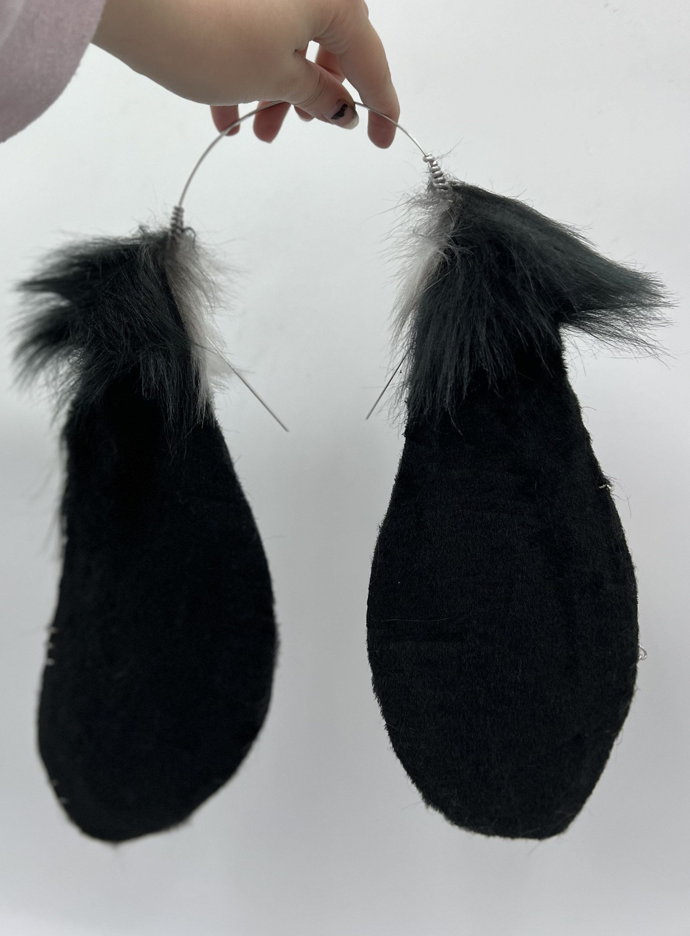 Ghostface gothic faux fur bunny ears - extremelowenergy.com