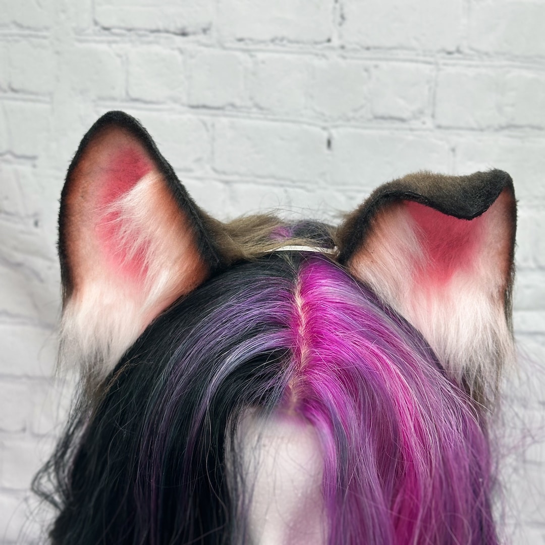 German Shepherd Puppy Ears Headband: Pink & Brown Dog Cosplay - Etsy