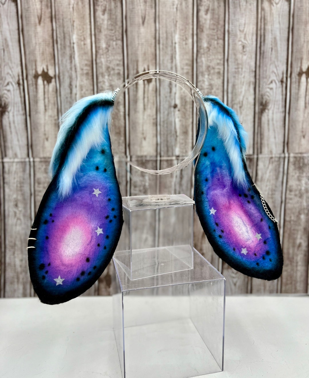 Space Galaxy Lop Bunny Ears Headband With Tail Celestial Rabbit Ears ...