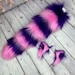 Blue and Black Fox Ears Faux Fur Cosplay Faux Fur Animal Ears Wolf ...