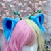 Alien Cat Ears Headband: Green Antenna, Blue Kemonomimi - Etsy