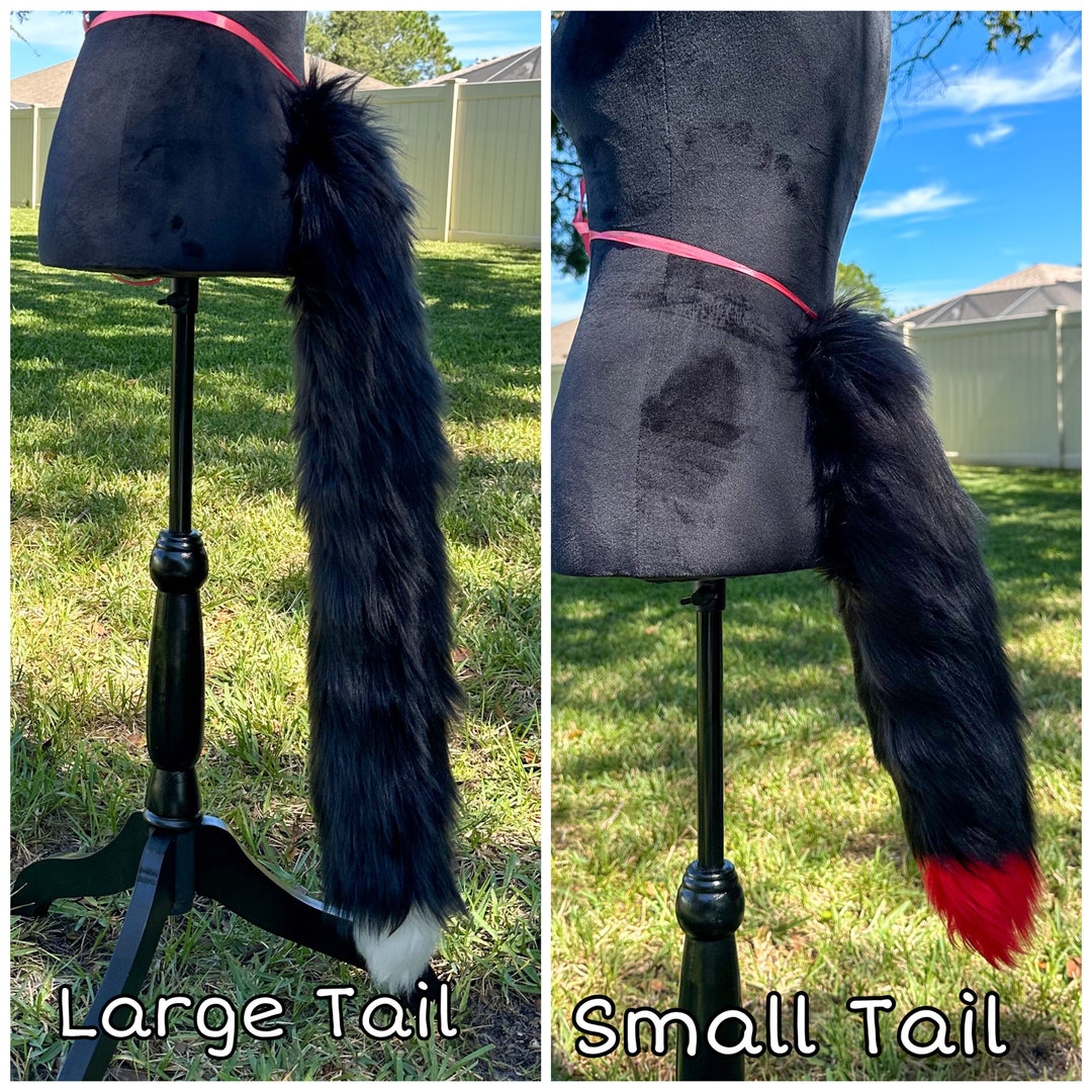 Custom Cosplay Faux Fur Tails Multi Colored Costume Tails Puppy Tail ...
